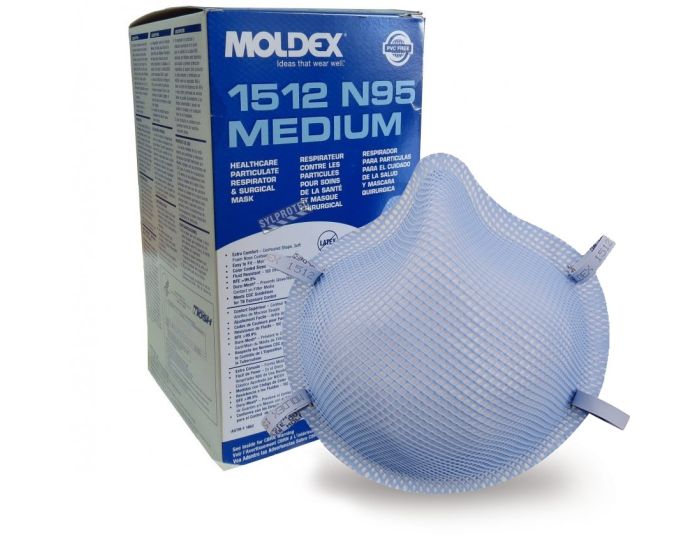 Moldex 1500 Series N95 Respirator Surgical Mask M 20Ct