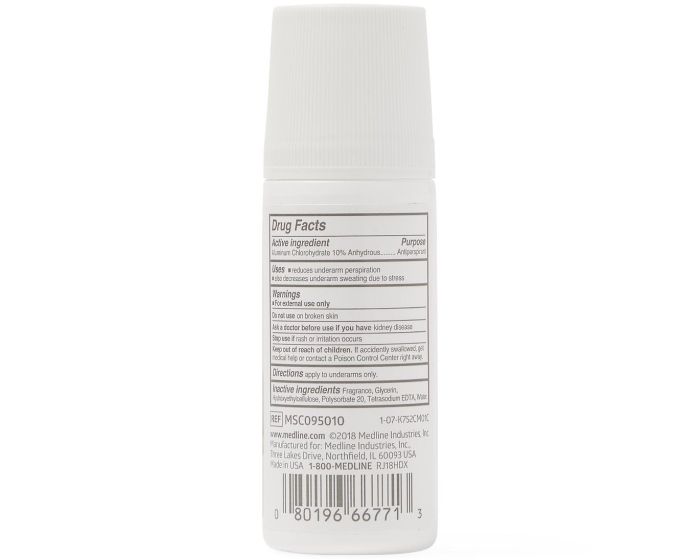 Medline MedSpa Roll-On Antiperspirant Deodorant - All