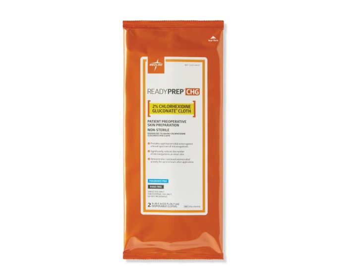 ReadyPrep CHG 2% Chlorhexidine Gluconate Cloths 2Ct