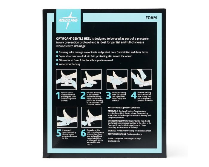 Optifoam Gentle Heel Silicone/Foam Dressing 10Ct