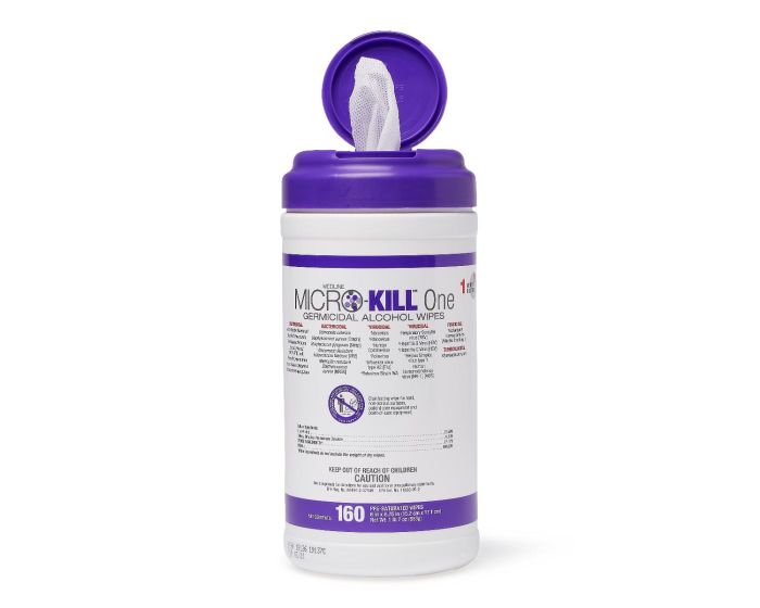 Medline Micro-Kill One Germicidal Alcohol Wipes 6x6.75 1920Ct