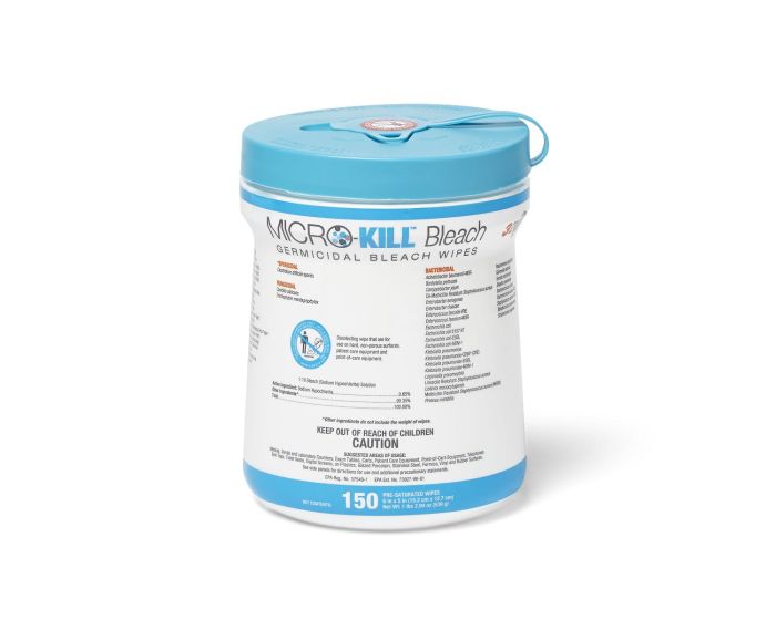Medline Micro-Kill Bleach Germicidal Bleach Wipes 6x5 150Ct