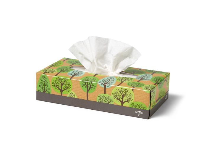 Medline Standard Facial Tissues 8x8.3in 90Sheet/Box 1Ct