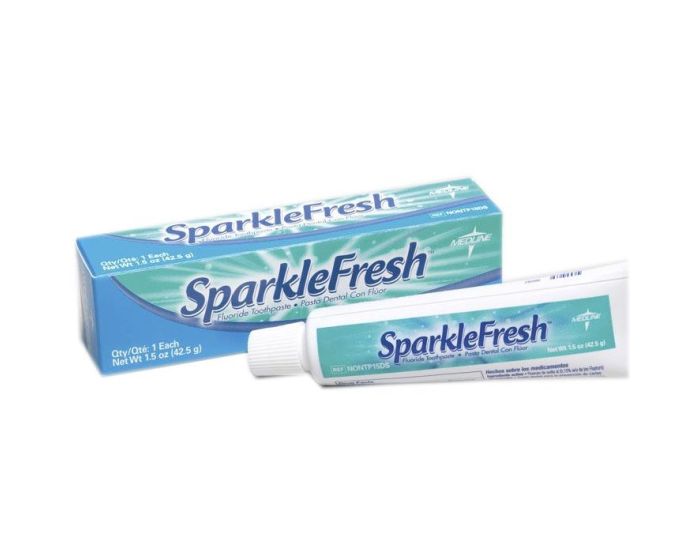 Medline SparkleFresh Toothpaste 1.5oz 1Ct
