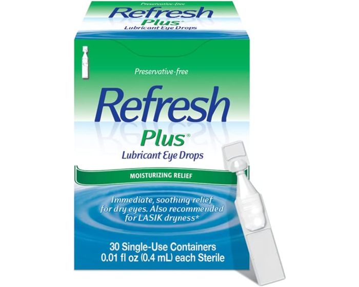Refresh Plus Lubricant Eye Drops Single Containers 30Ct