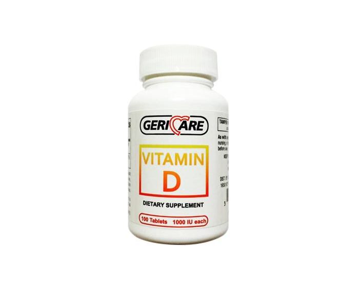 GeriCare Vitamin D-3 Tablet, 1,000 IU, 100Ct