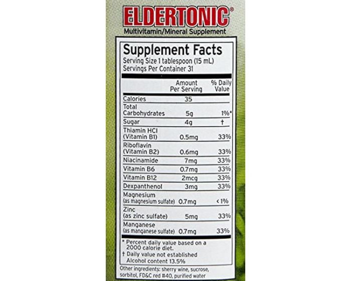 Eldertonic Multivitamin Elixir 16oz