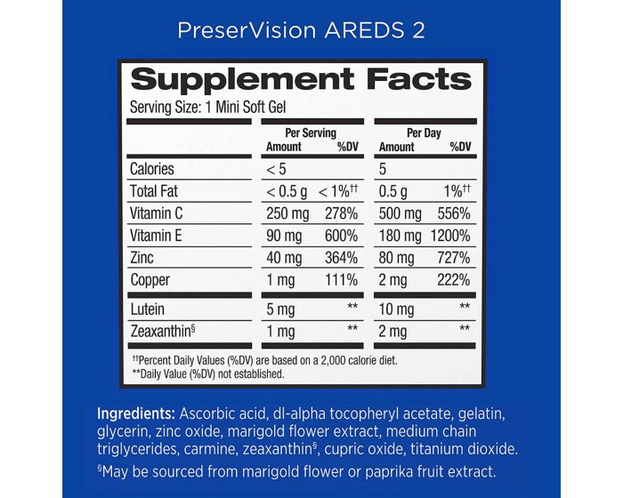 PreserVision AREDS 2 Eye Vitamin Mini Softgels 60Ct