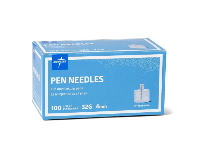 Medline Insulin Pen Needle 32G x 4 mm 1000Ct Medline Insulin Pen Needle 32G x 4 mm 1000Ct