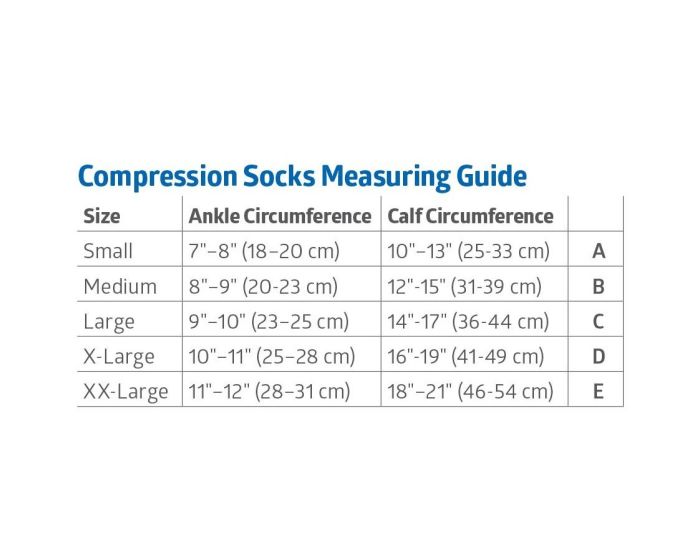 CURAD Knee Compression Dress Sock 15-20mmHg Black M 1Pr