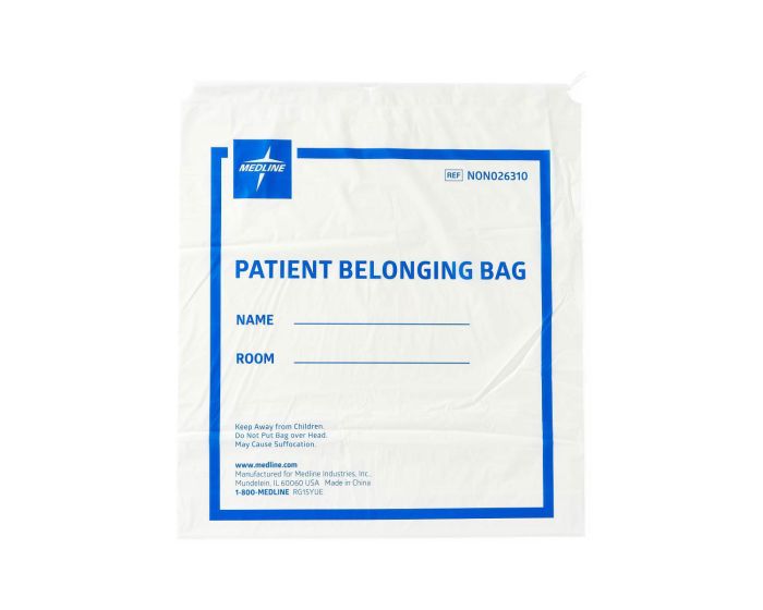 Medline Plastic Patient Bag with Drawstring - Shop All