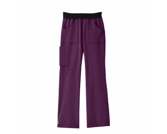 Pacific ave Women's Stretch Scrub Pants Eggplant Regular Size 2XS