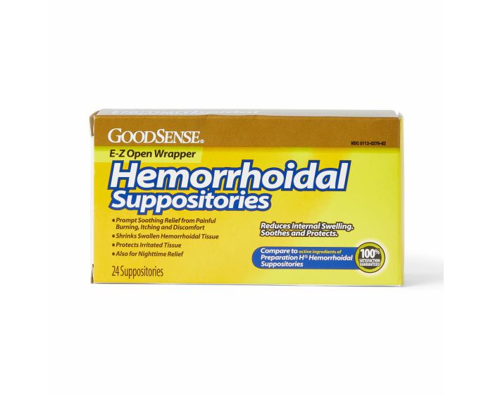 GoodSense Hemorrhoid Suppositories 24Ct