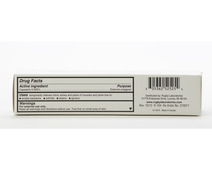 Capsaicin Analgesic Pain Relief Cream 2.1oz Tube 1Ct
