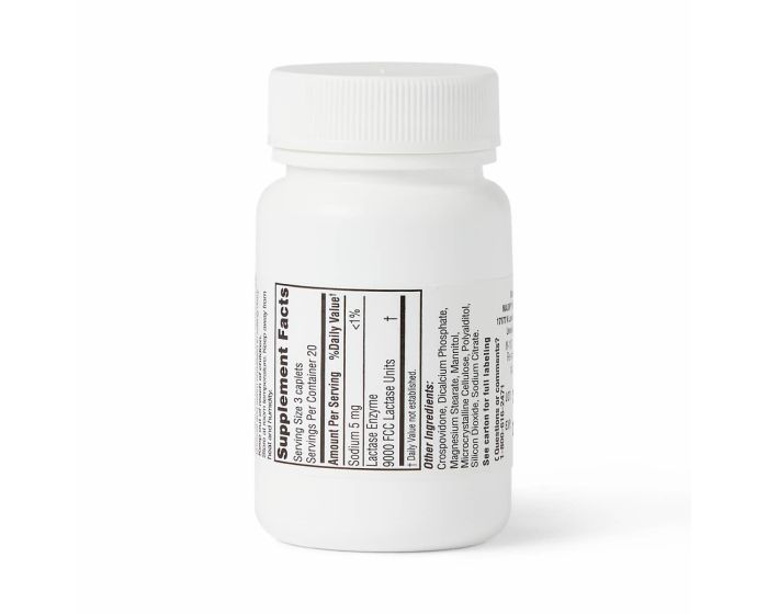Major Lactase Dairy Digestive Aid Caplets 3,000FCC 60Ct