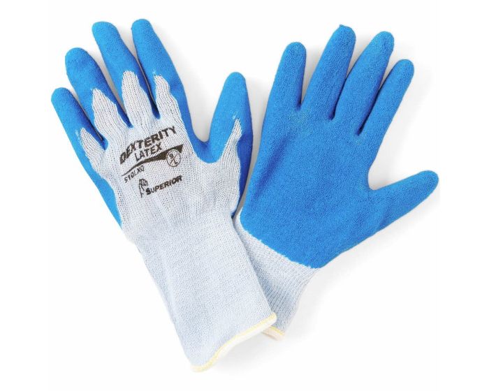 Dexterity Cotton/Poly Work Glove w Latex Palm XL 12Pr