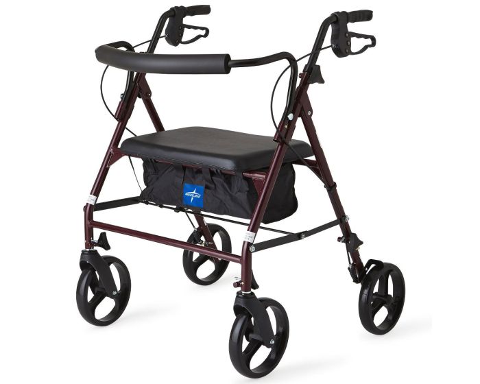 Medline Basic Steel Heavy-Duty Bariatric Rollator 1Ct