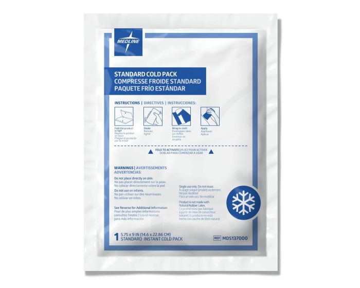 Medline Standard Instant Cold Pack 6x9 Single Use 1Ct