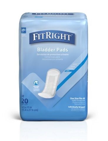 Bladder Control Pads Light Absorbency Unisex 20Ct