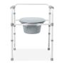 Medline 3-in-1 Elongated Steel Commode 350lb Cap 1Ct