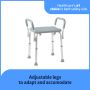 Medline Shower/ Bath Bench With Arms 1Ct