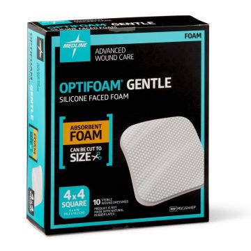 Optifoam Gentle SA Silicone/Foam Dressing 6x6 100Ct