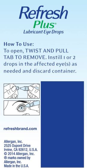 Refresh Plus Lubricant Eye Drops Single Containers 30Ct