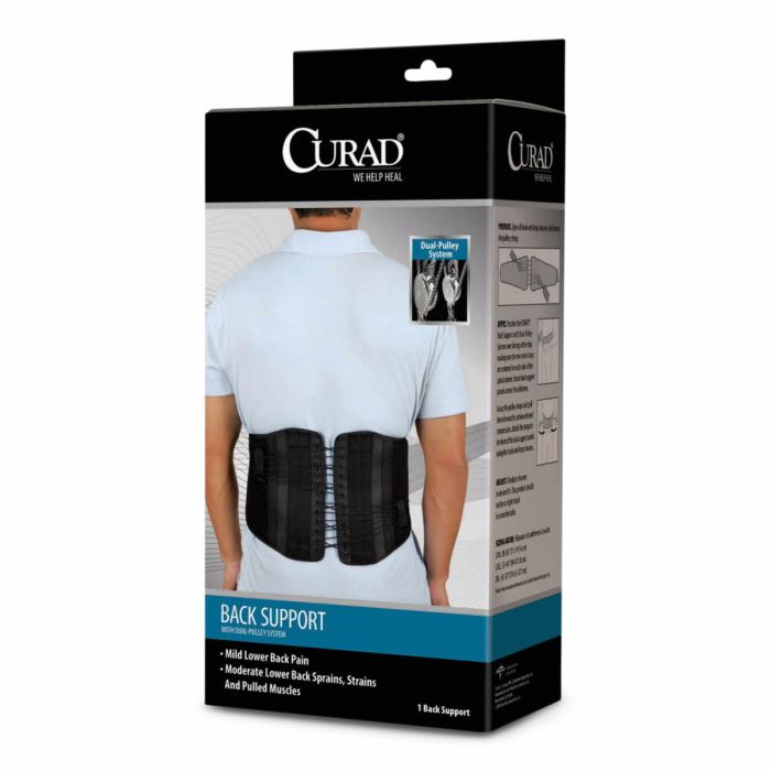 CURAD Back Support with Dual-Pulley System S/M 1Ct