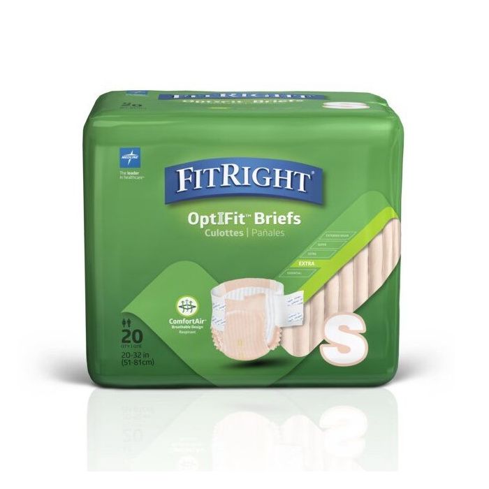 Medline FitRight OptiFit Extra Disposable Brief S 20Ct