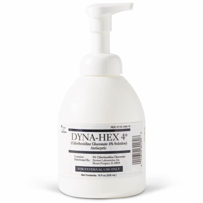 Dyna-Hex 4% CHG Foaming Surgical Scrub 18oz 6Ct