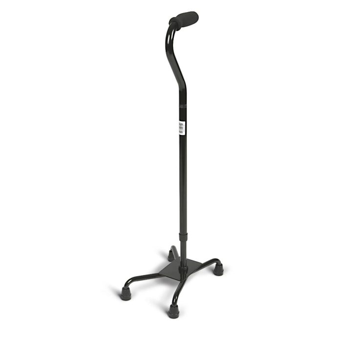 Medline Aluminum Quad Cane Black 1Ct
