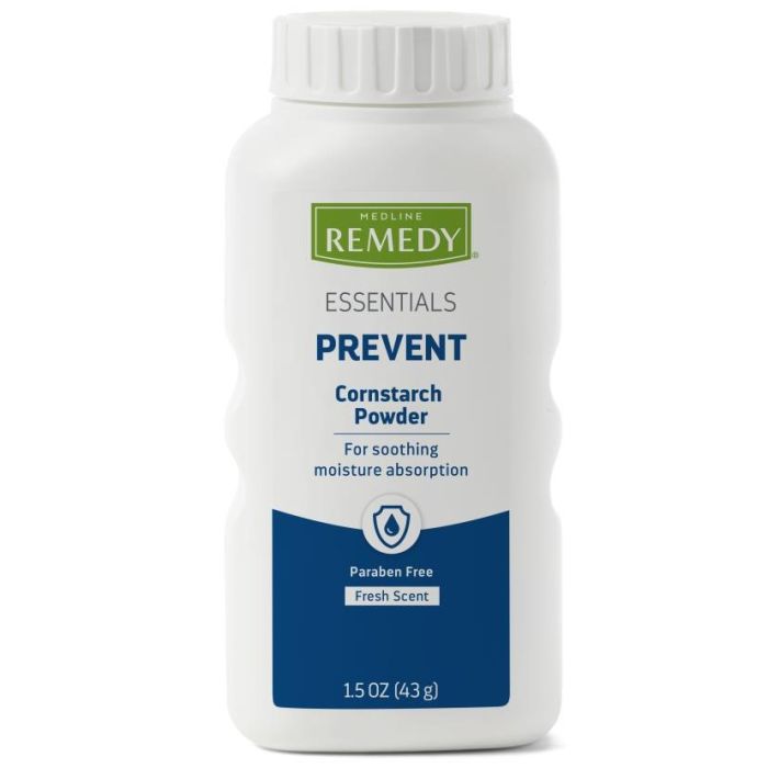 Medline Remedy Essentials Cornstarch Powder 1.5oz 1Ct