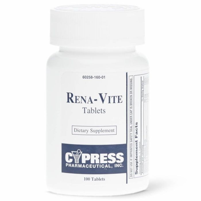 Rena-Vite Multivitamin Tablet for Renal Patients 100Ct