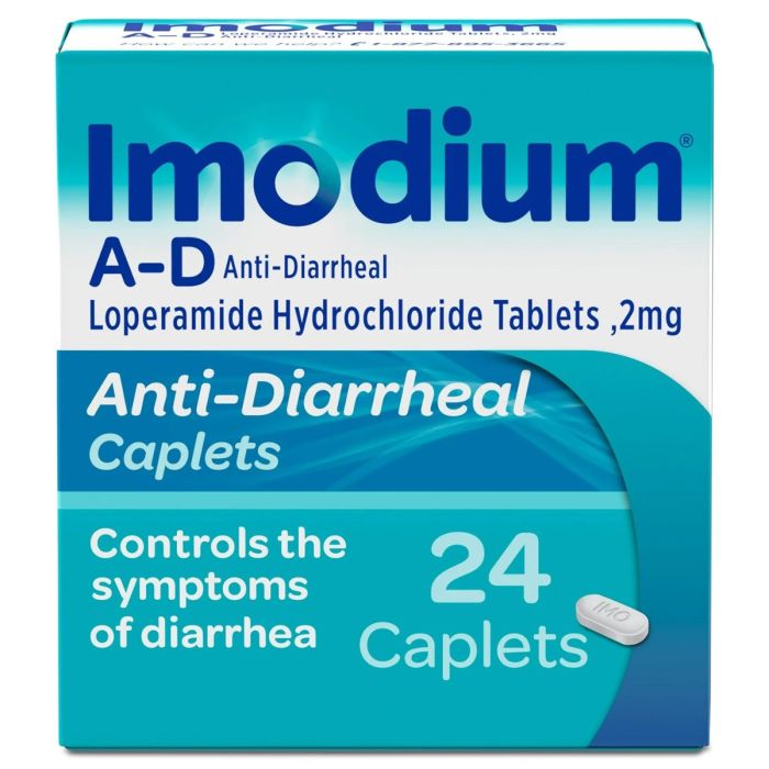 Imodium A-D Anti-Diarrheal Caplets 2mg 24Ct