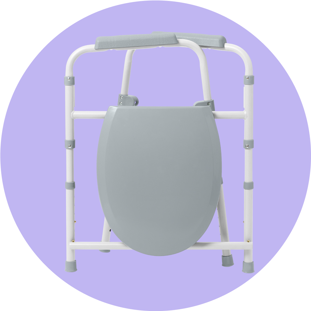 Medline 3-in-1 Elongated Steel Commode 350lb Cap 1Ct