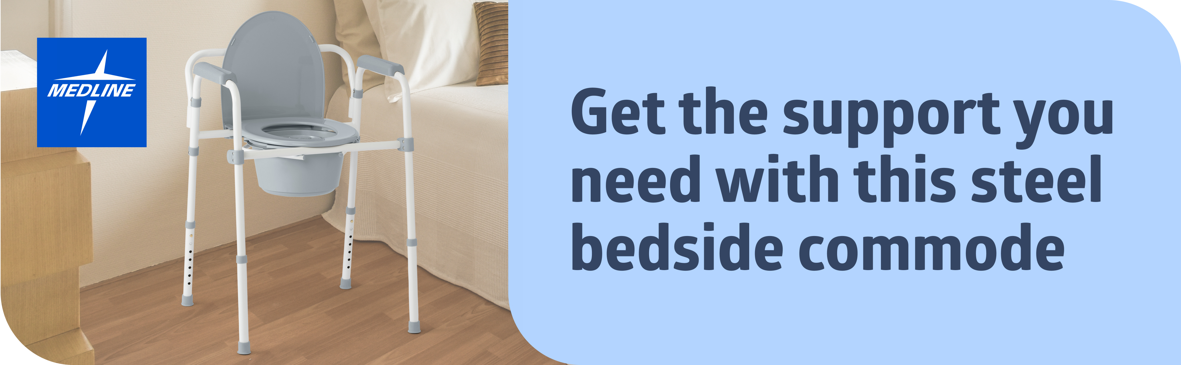 Steel 3-in-1 Folding Steel Commode 350lb Capacity 1Ct